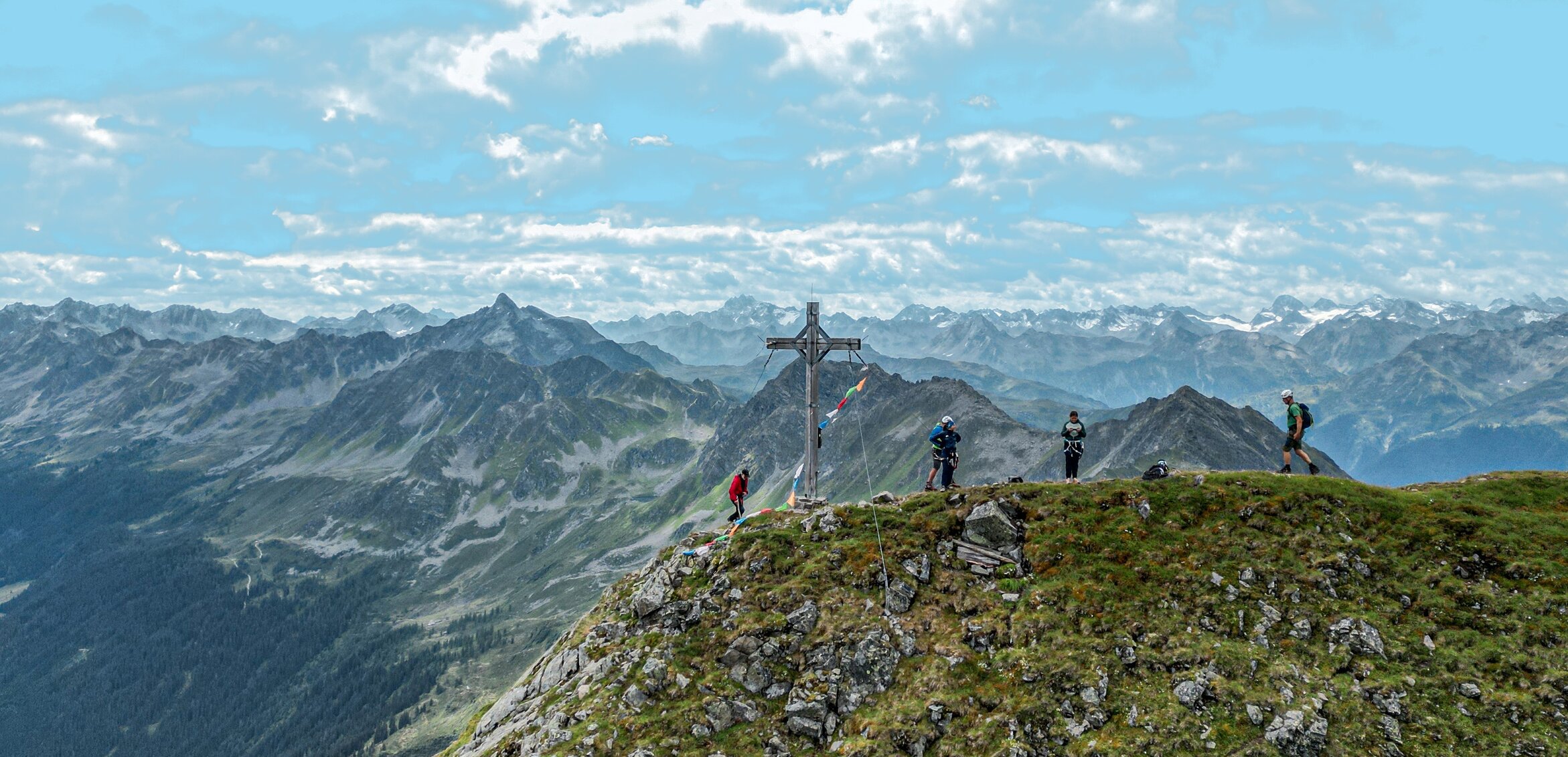 Gipfelsturm am Klettersteig Hochjoch | Silvretta Montafon